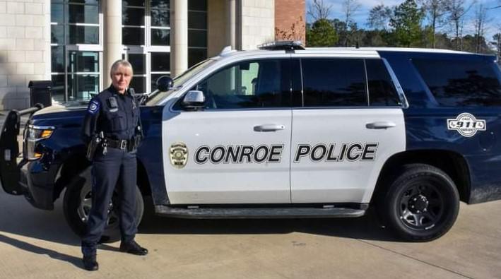 Conroe PD’s longest-serving female officer retires