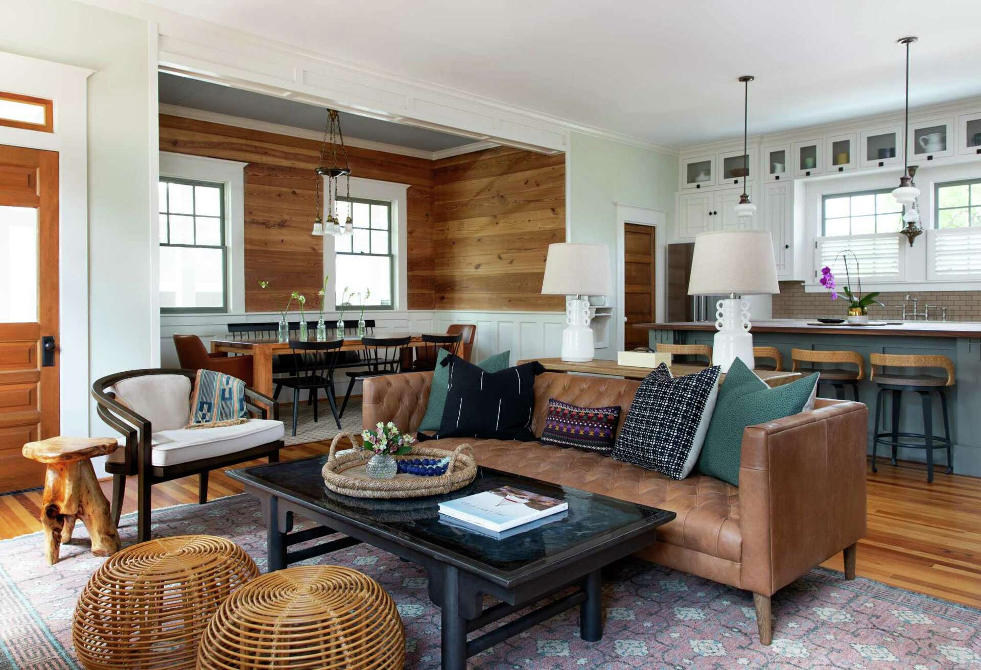 This couple built a modest home in the Heights with big porches