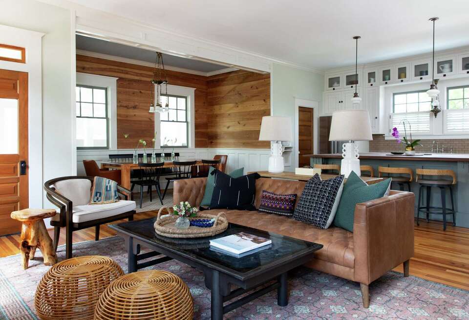 This couple built a modest home in the Heights with big porches