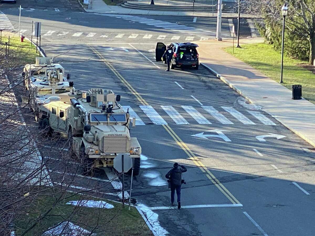 Heavy security surrounds Capitol in Hartford as protest fizzles