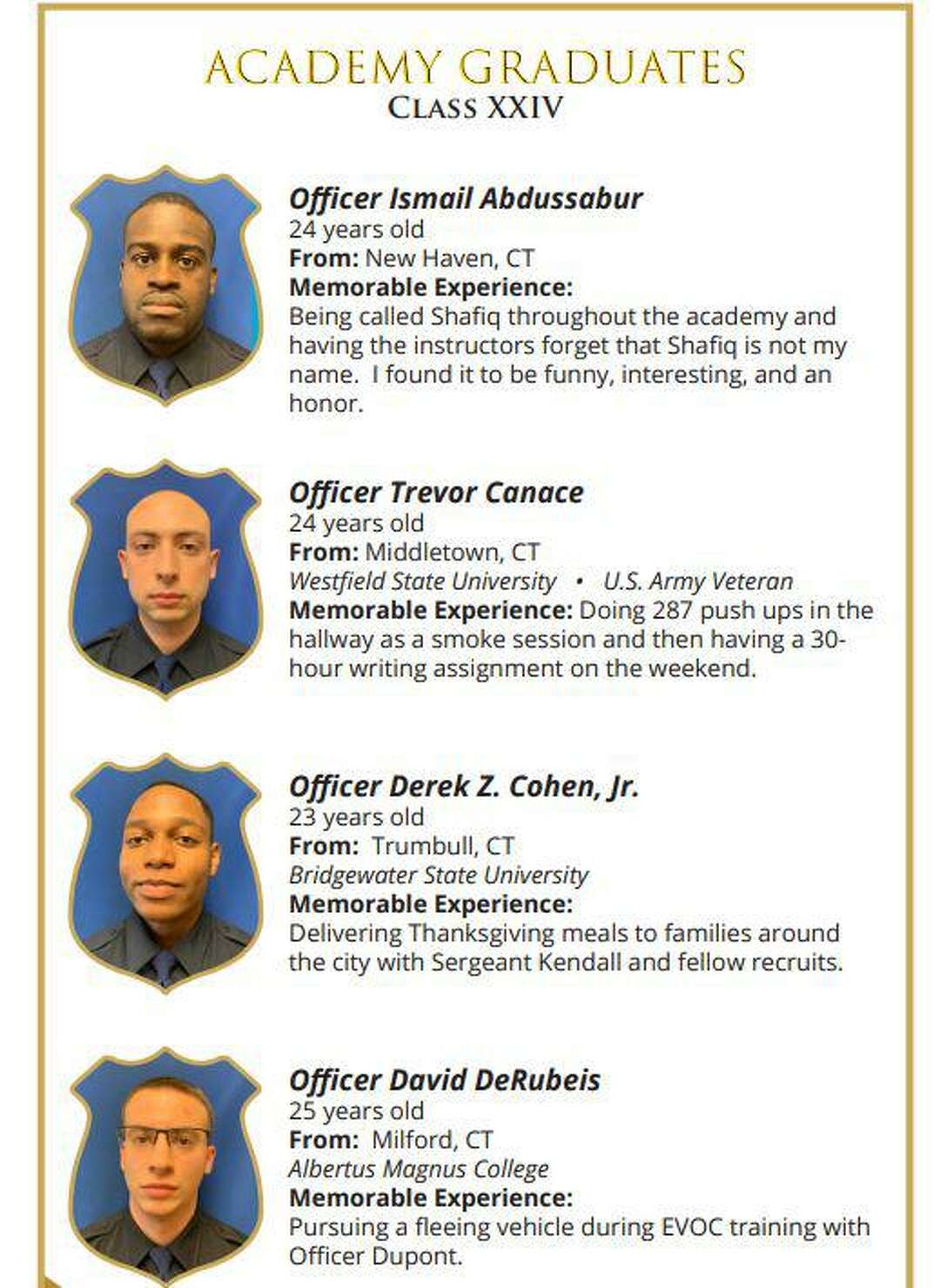 New Haven Police Department welcomes 16 new officers ‘to rebuild our ...