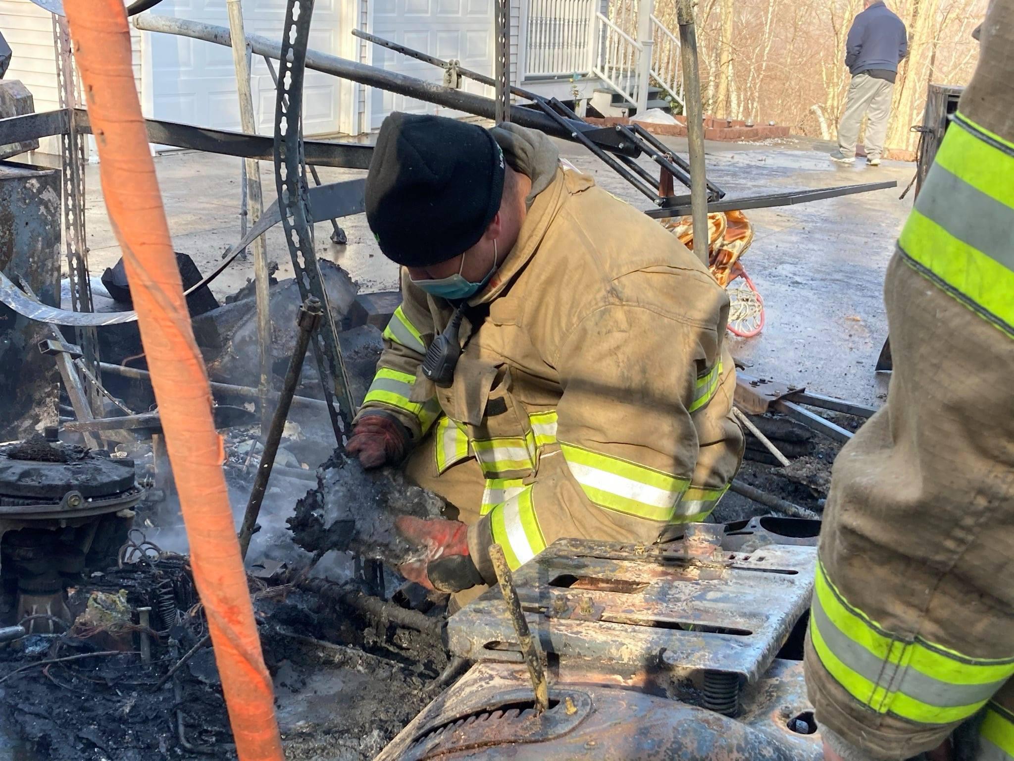 Beacon Falls fire destroyed carport, spread to hillside