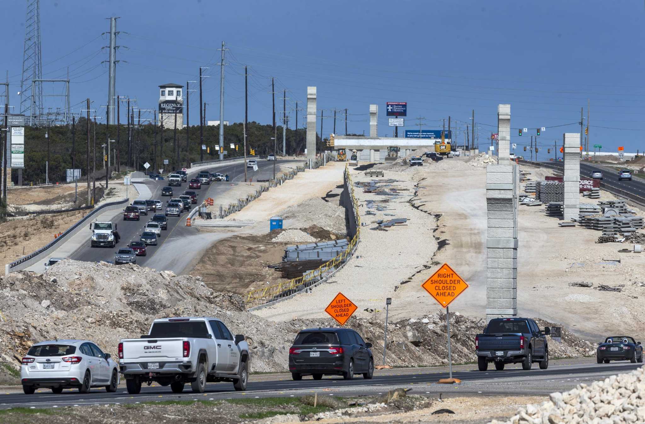 Looming construction of U.S. 281 ‘flyover’ ramps hints at project’s ...