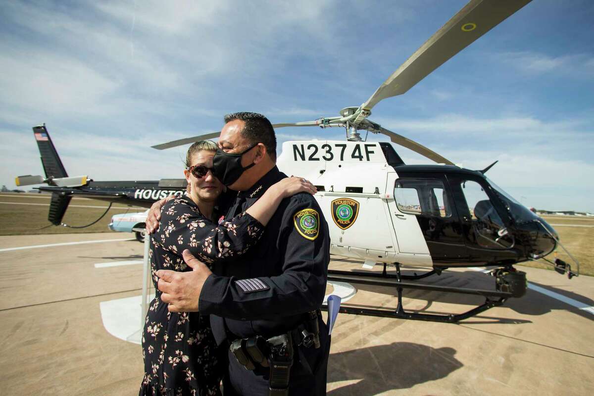 Houston police unveil new Airbus helicopter dedicated to fallen officer ...
