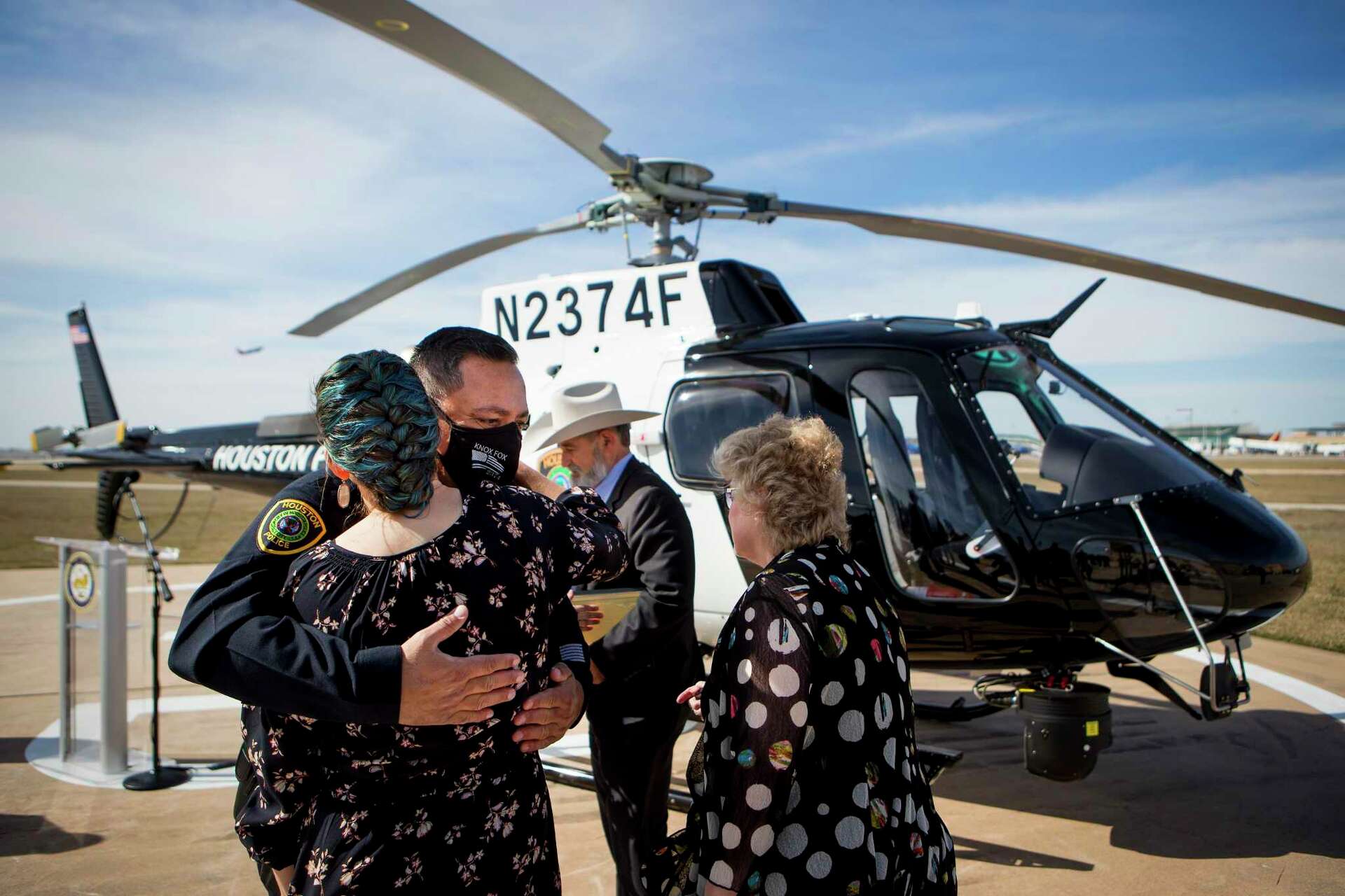 Houston police unveil new Airbus helicopter dedicated to fallen officer ...