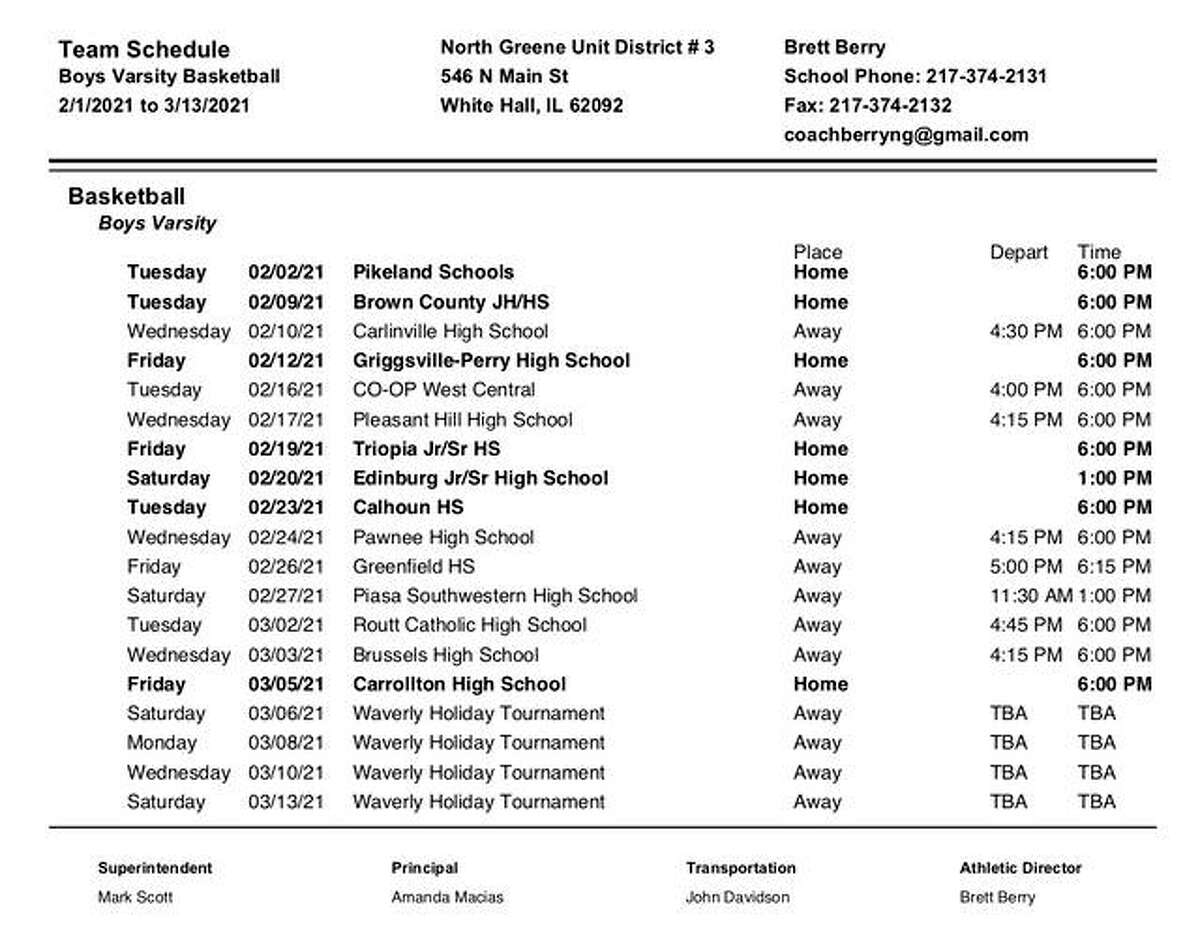 See North Greene's basketball and football schedules here