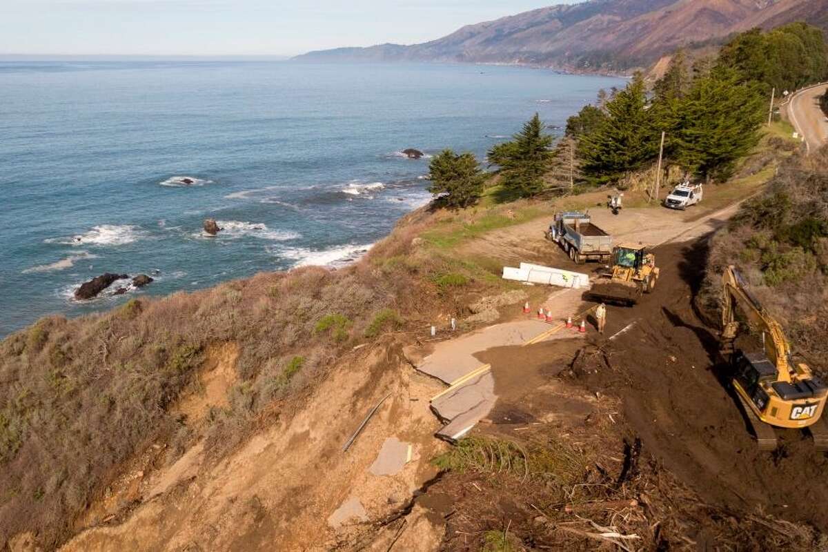 More photos show Highway 1 damage; reopening date unknown