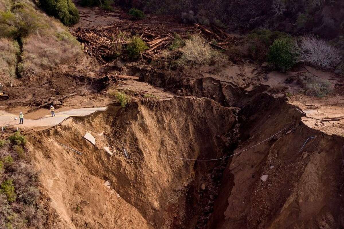 More photos show Highway 1 damage; reopening date unknown