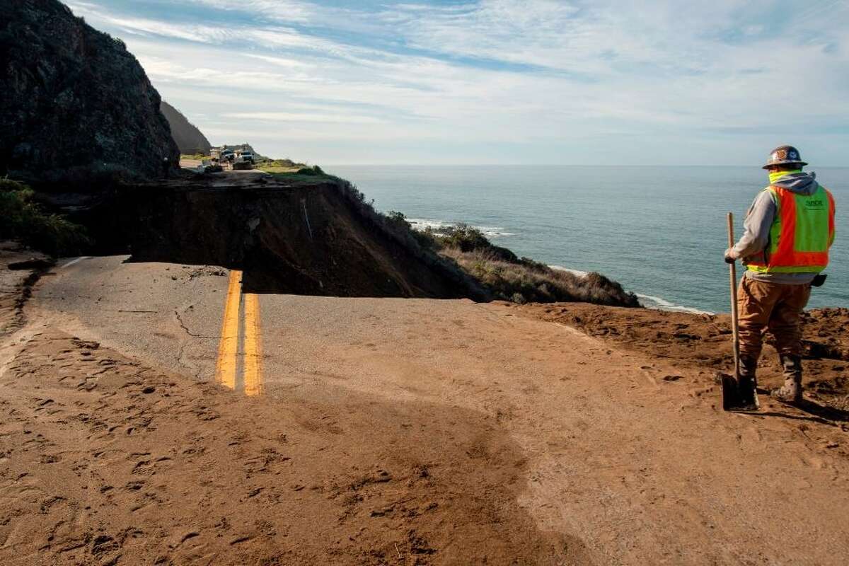 More photos show Highway 1 damage; reopening date unknown