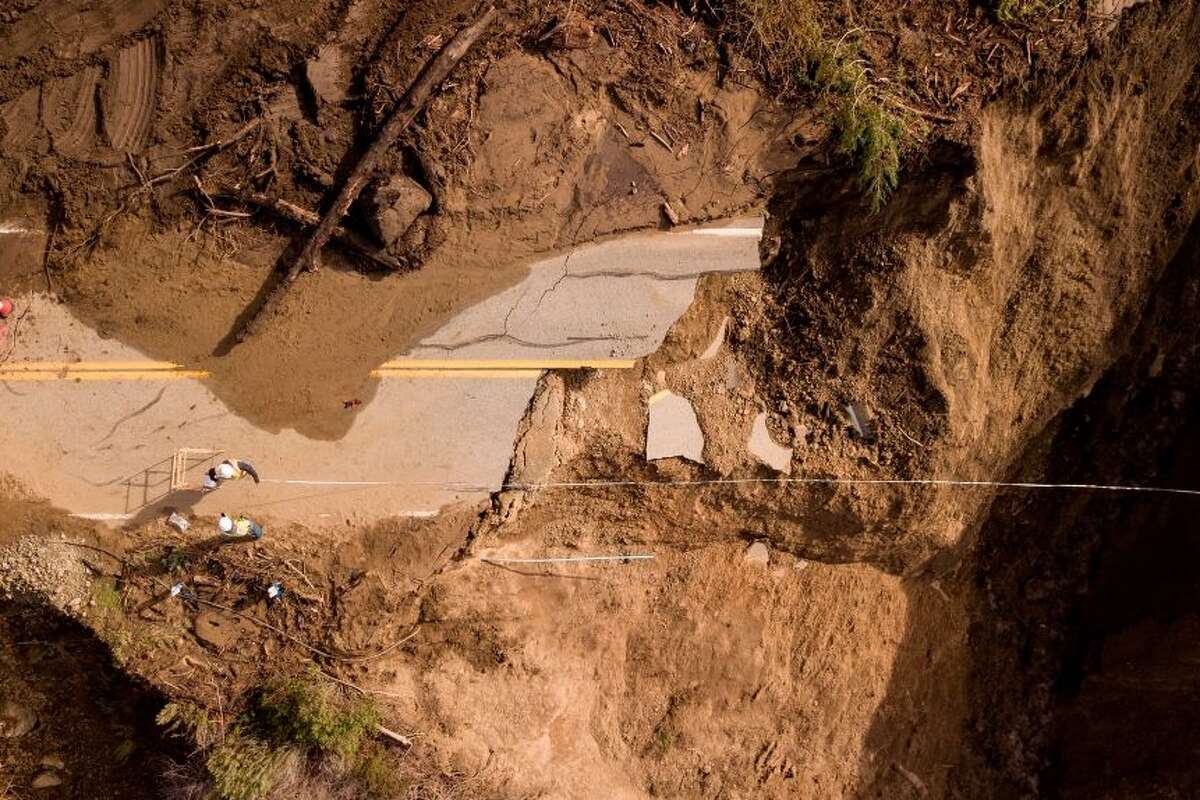 More photos show Highway 1 damage; reopening date unknown