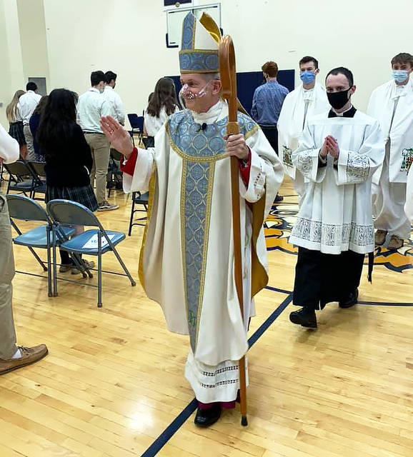 Bishop Paprocki uplifts Father McGivney students