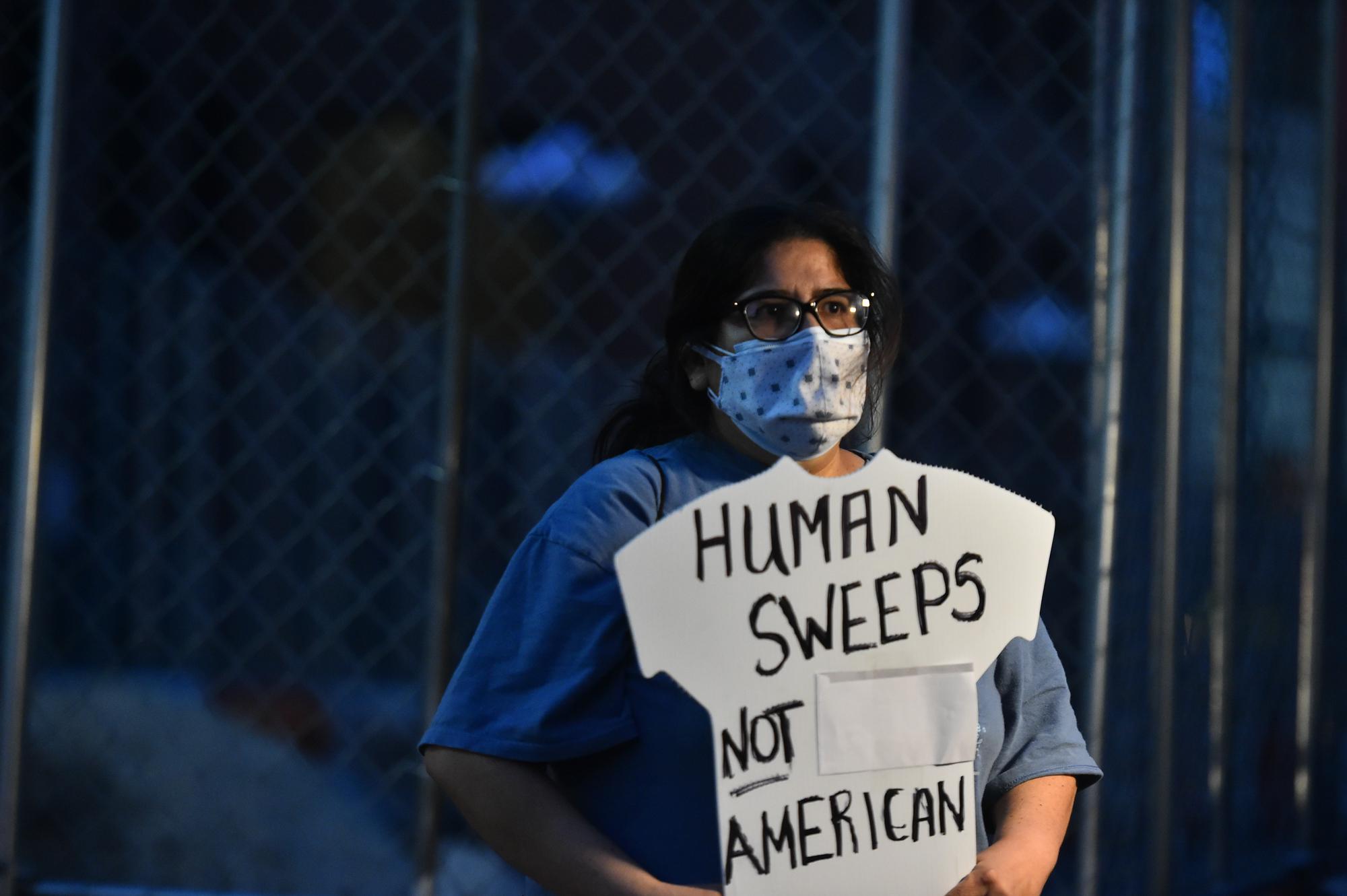 Woman on hunger strike angered by removal of downtown homeless camp