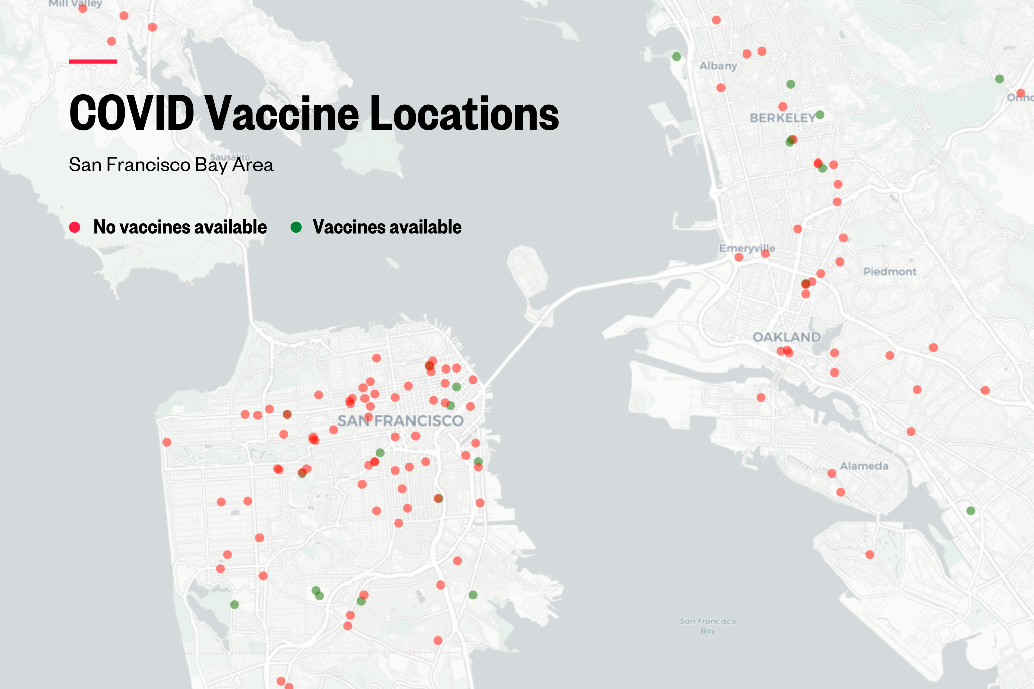 We mapped the vaccine sites in the SF Bay Area: Find where appointments ...