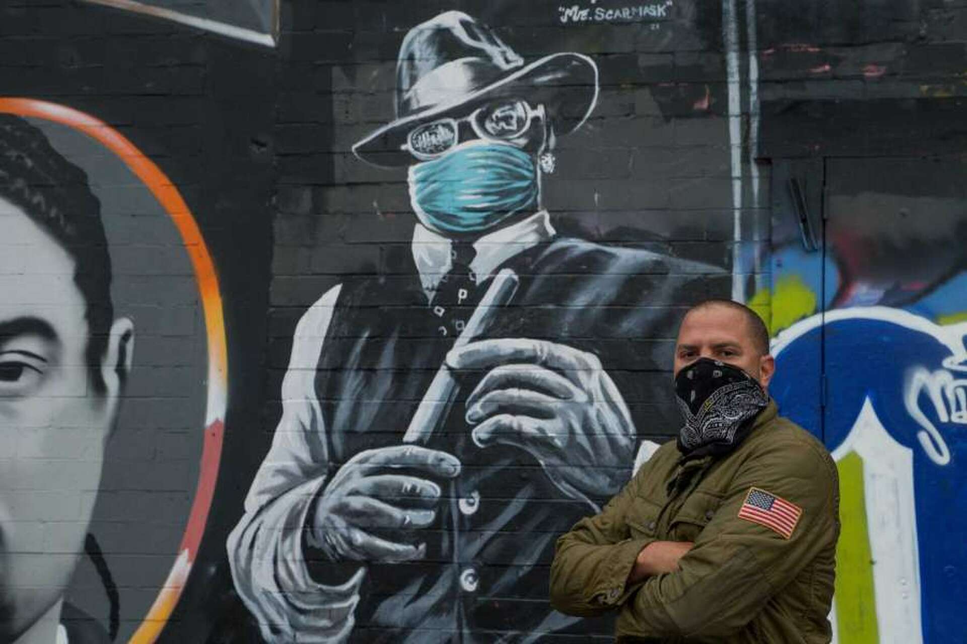 Scarface mural downtown encourages residents to mask up