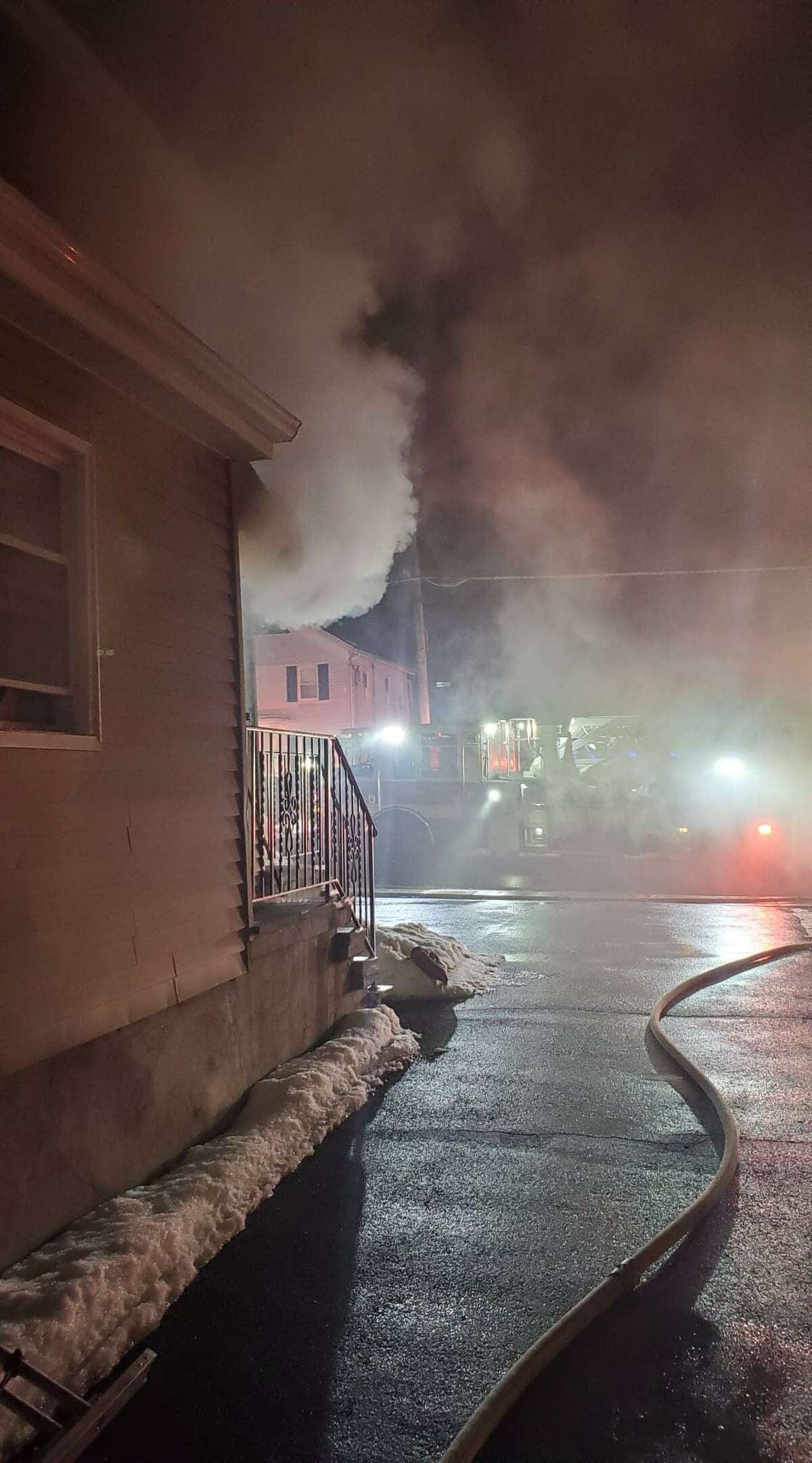 Danbury fire temporarily displaces one family