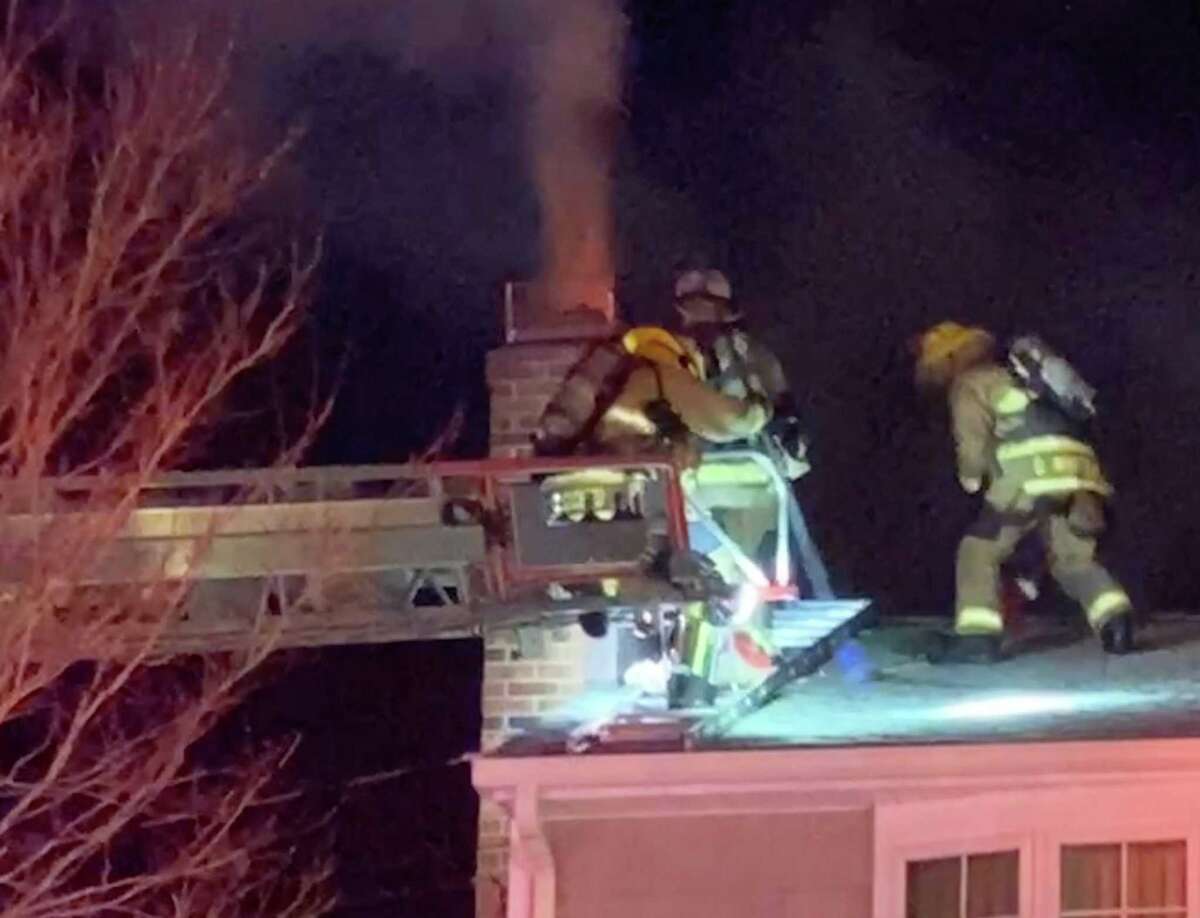 Two Shelton firefighters injured battling chimney fire