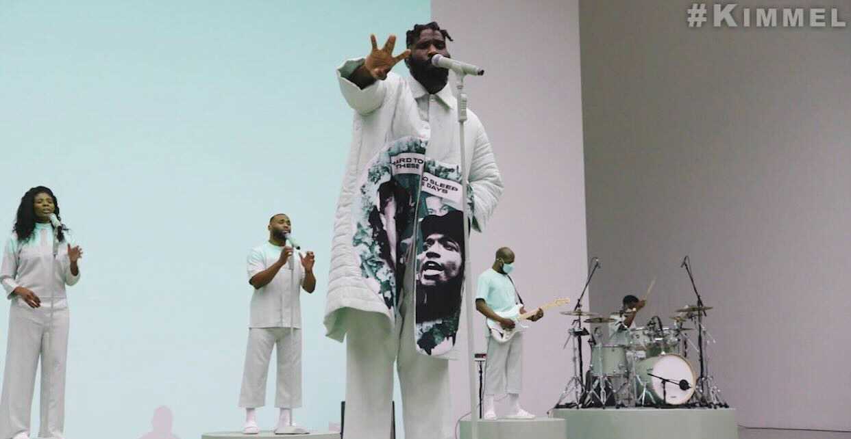 Tobe Nwigwe offers an electrifying performance on Jimmy Kimmel