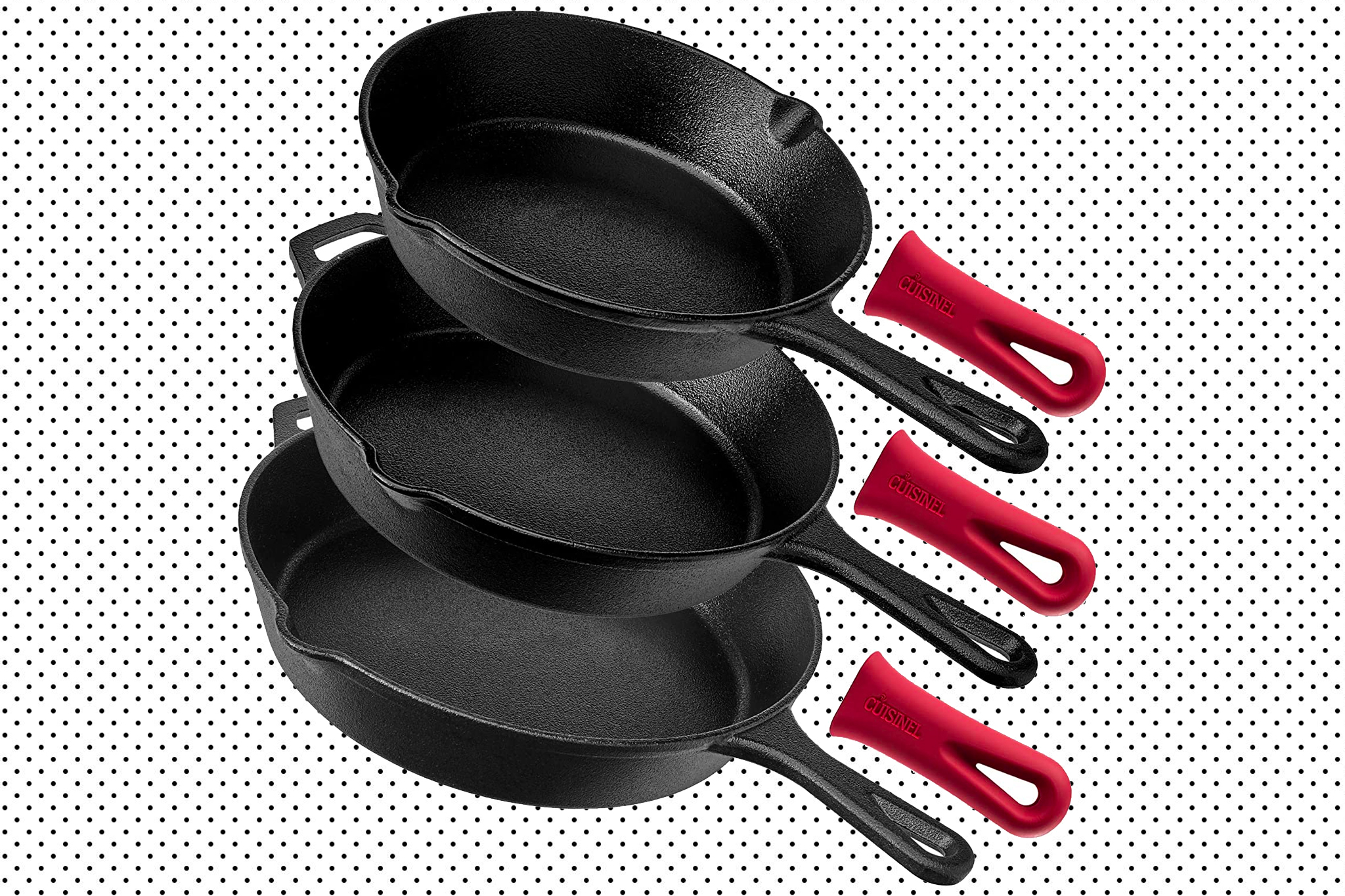 This set of cast iron skillets is the top-rated cookware on Amazon