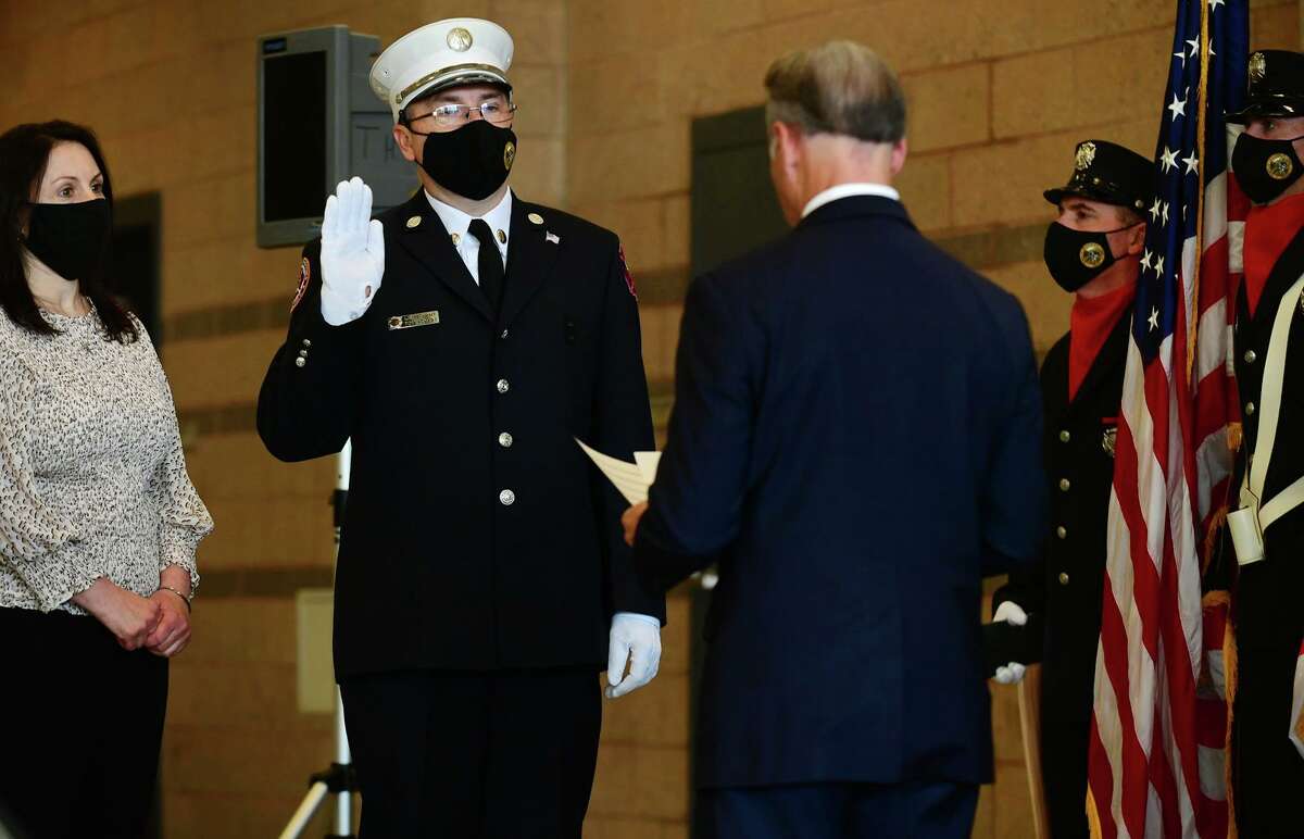 Greenwich Fire Department celebrates four promotions