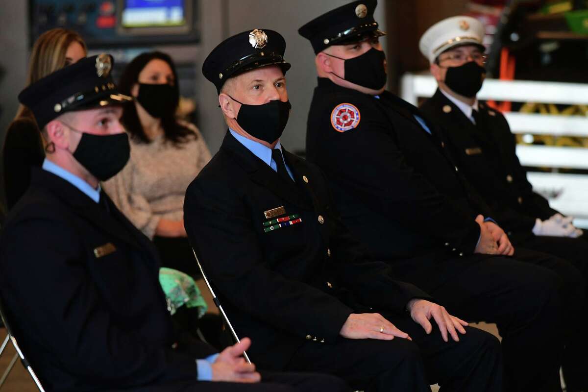 Greenwich Fire Department celebrates four promotions