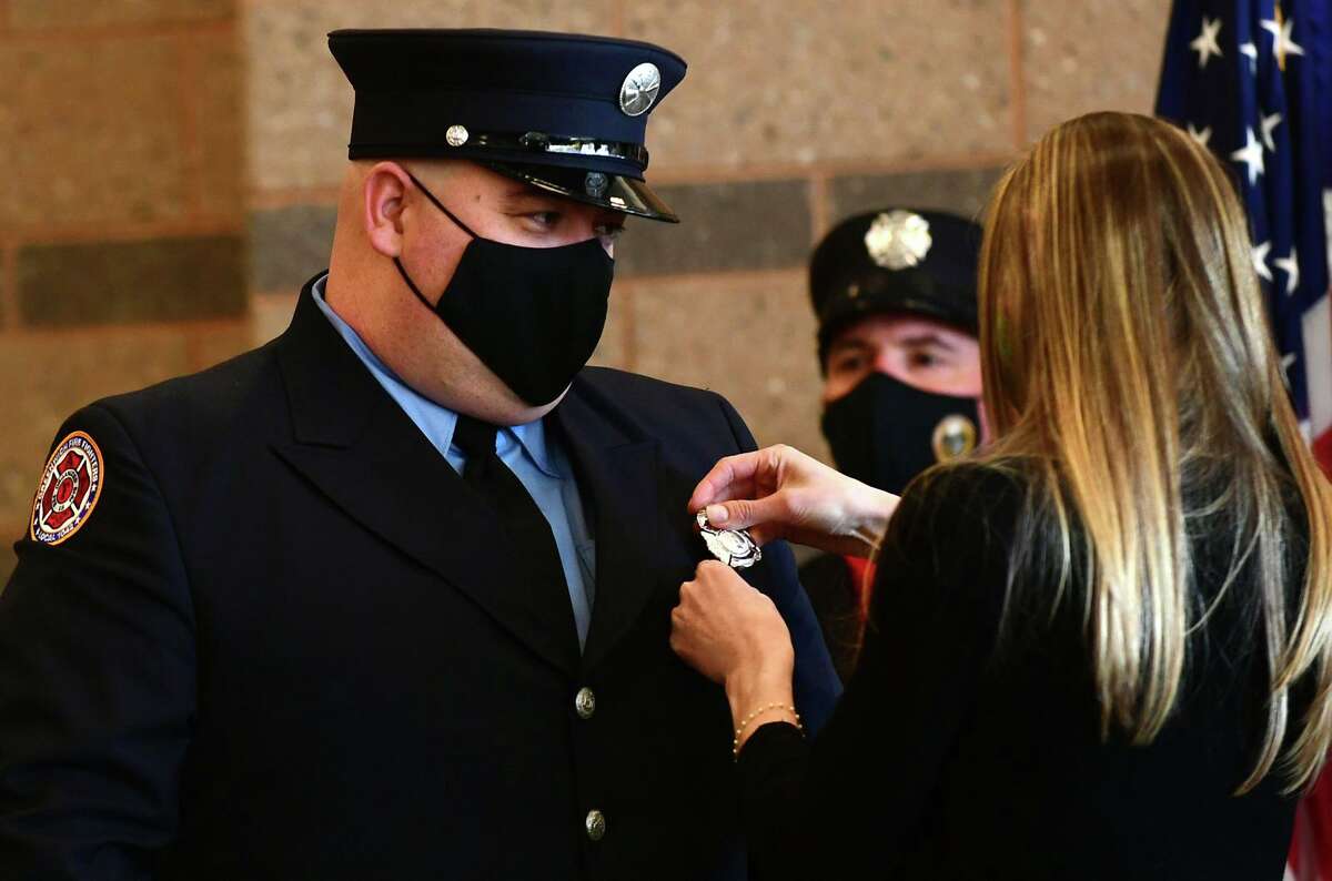 Greenwich Fire Department celebrates four promotions