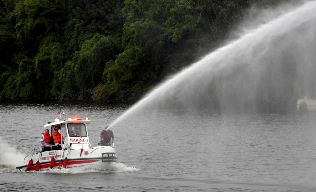 New boat is floating fire fighter