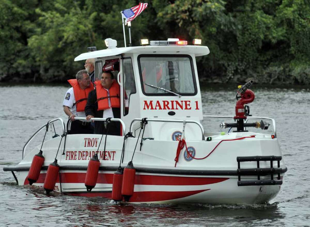 New boat is floating fire fighter