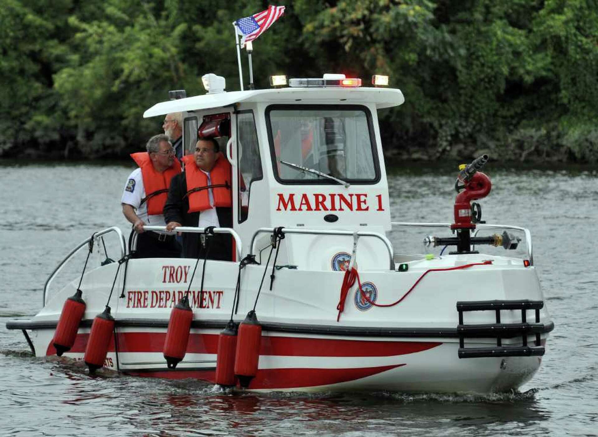 New boat is floating fire fighter