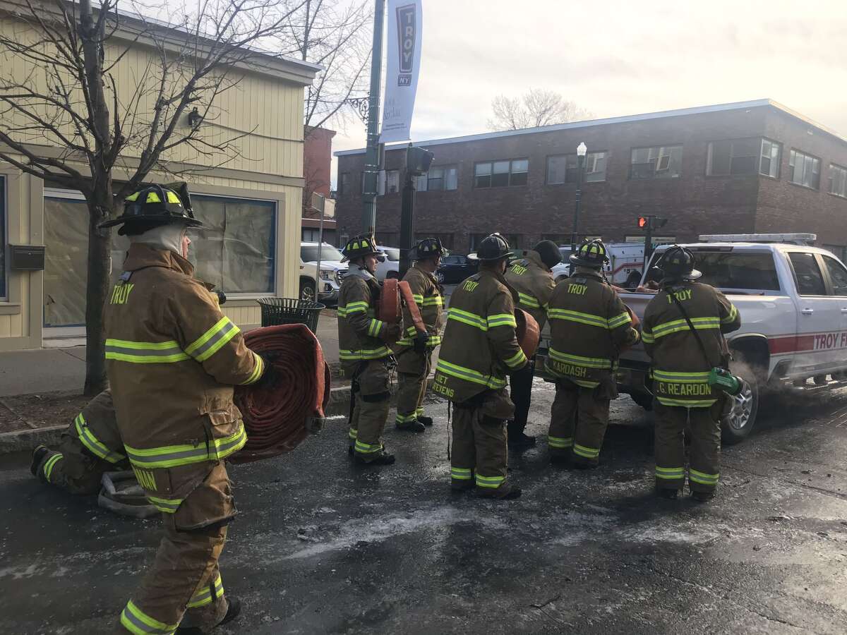 Video: Fireball above Troy as flames destroy downtown building