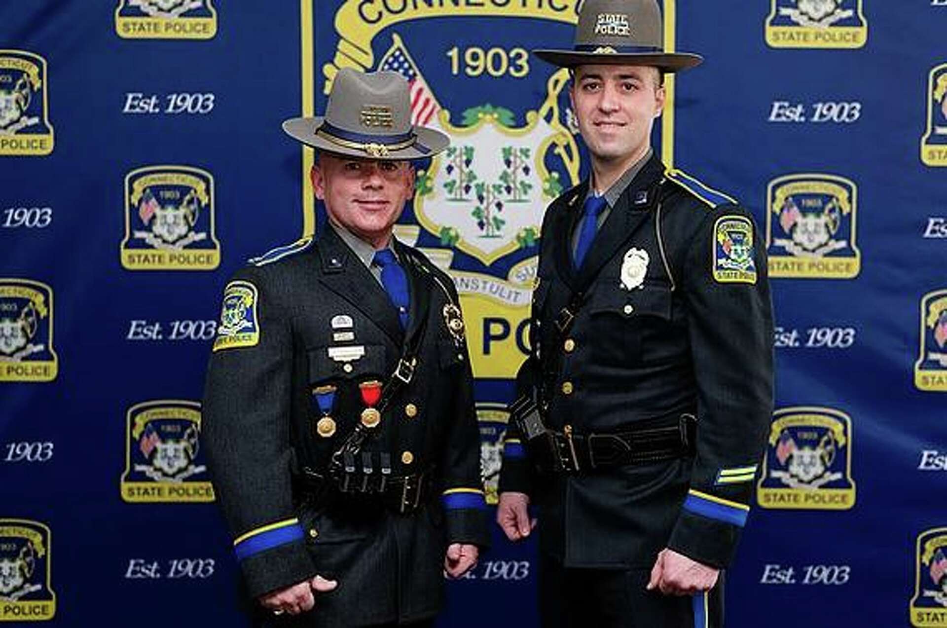 2 veteran CT state police troopers promoted