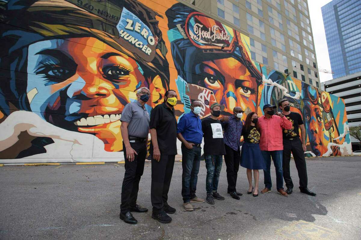Massive Houston mural is done — and it has a message about hunger