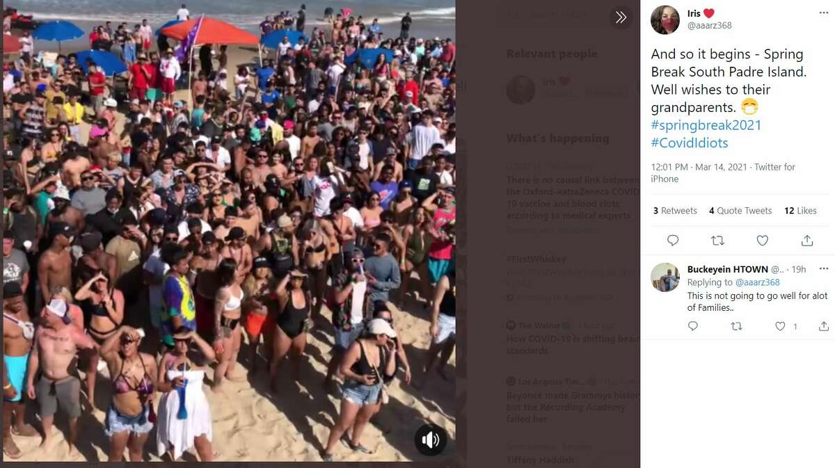 Photos show Spring Breakers are showing up at South Texas beaches