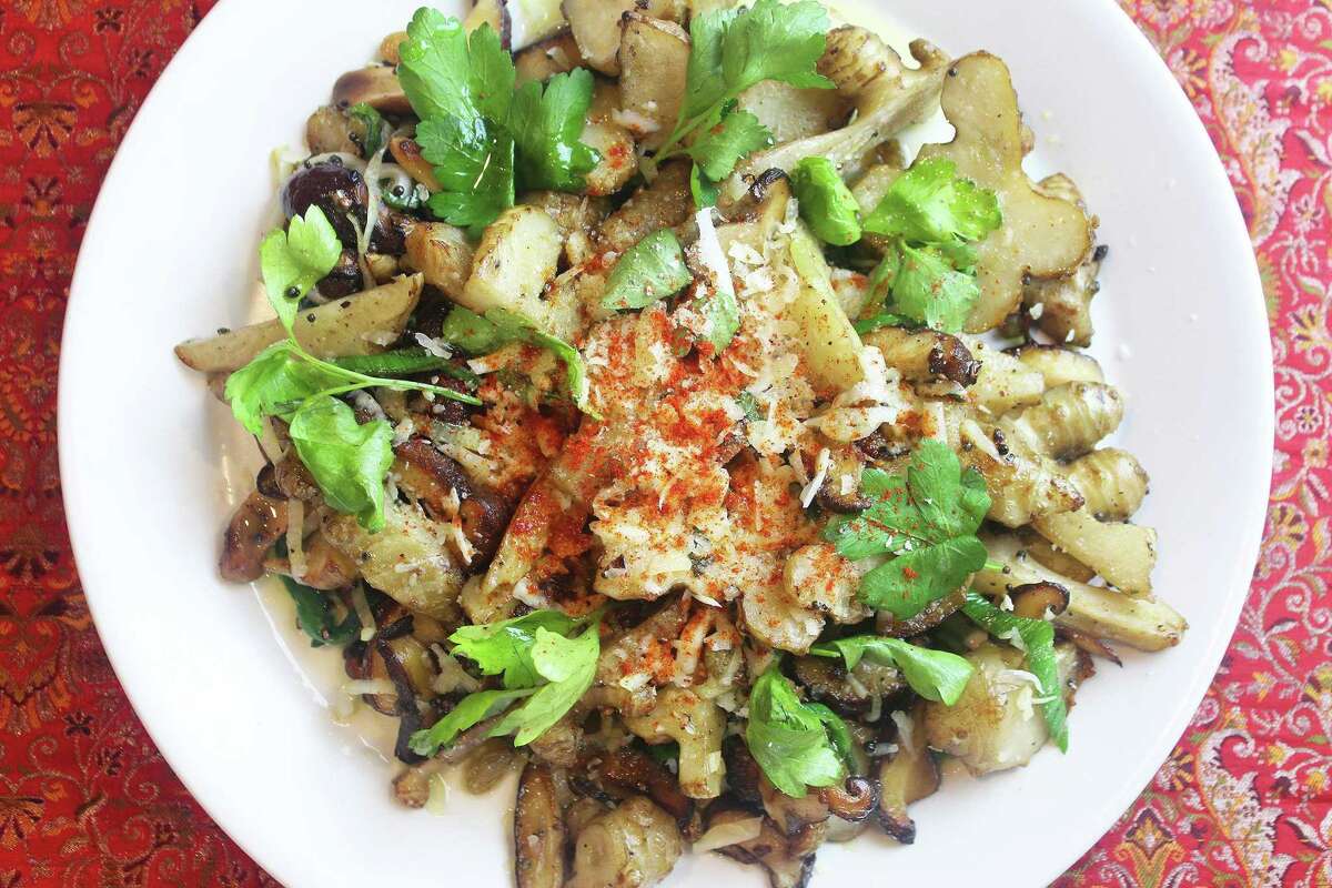 Nutritious sunchokes pair with mushrooms for a delicious stir-fry