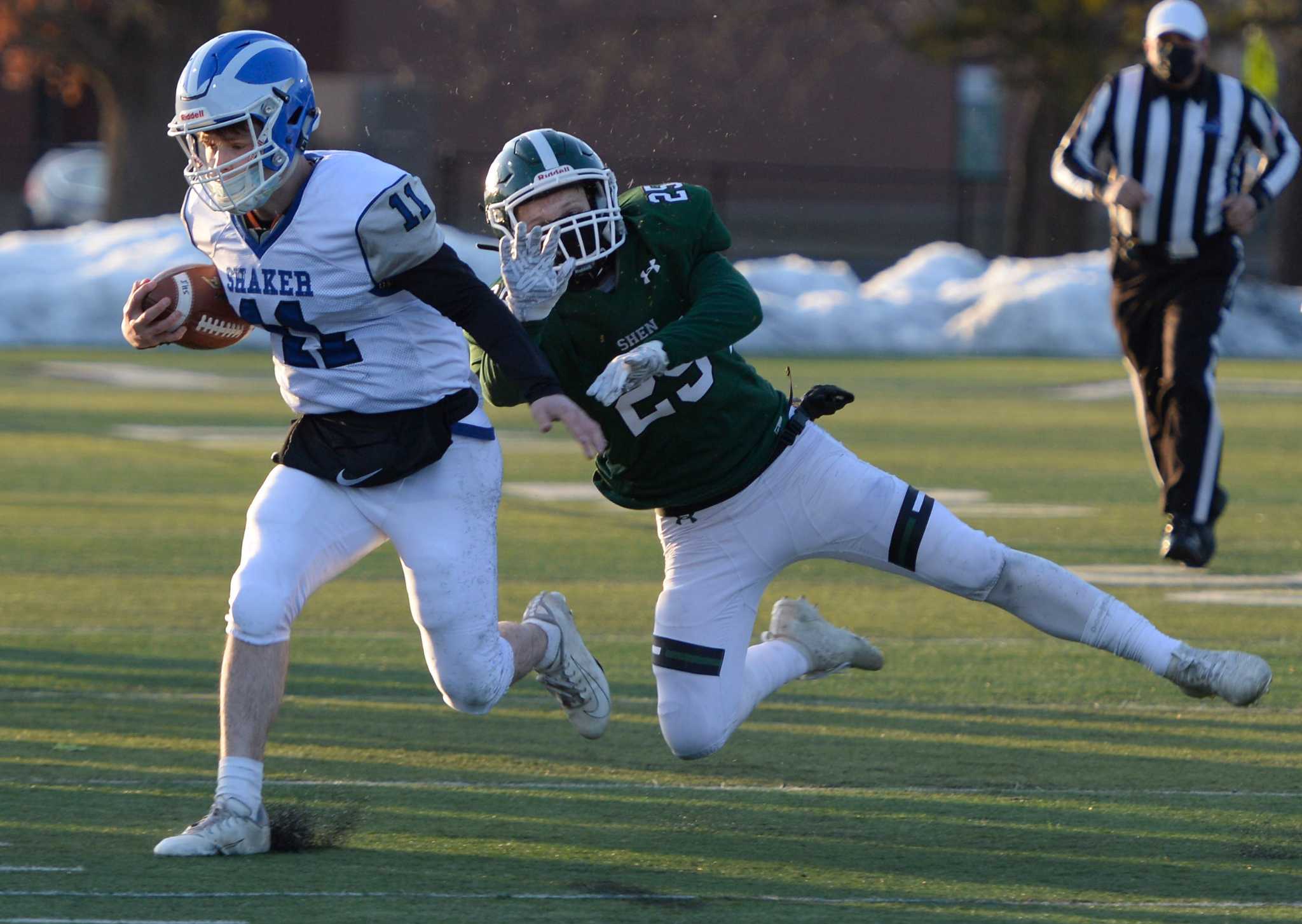 Shaker earns a football win worth waiting for against Shenendehowa