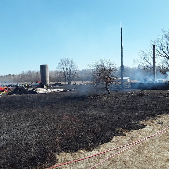 Seven fire agencies respond to farm fire near Wellston