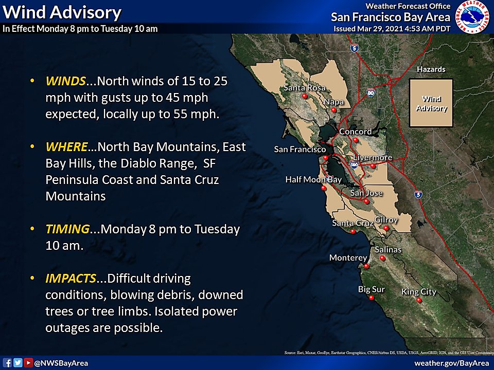 Wind advisory issued for Bay Area; will it create fire danger?