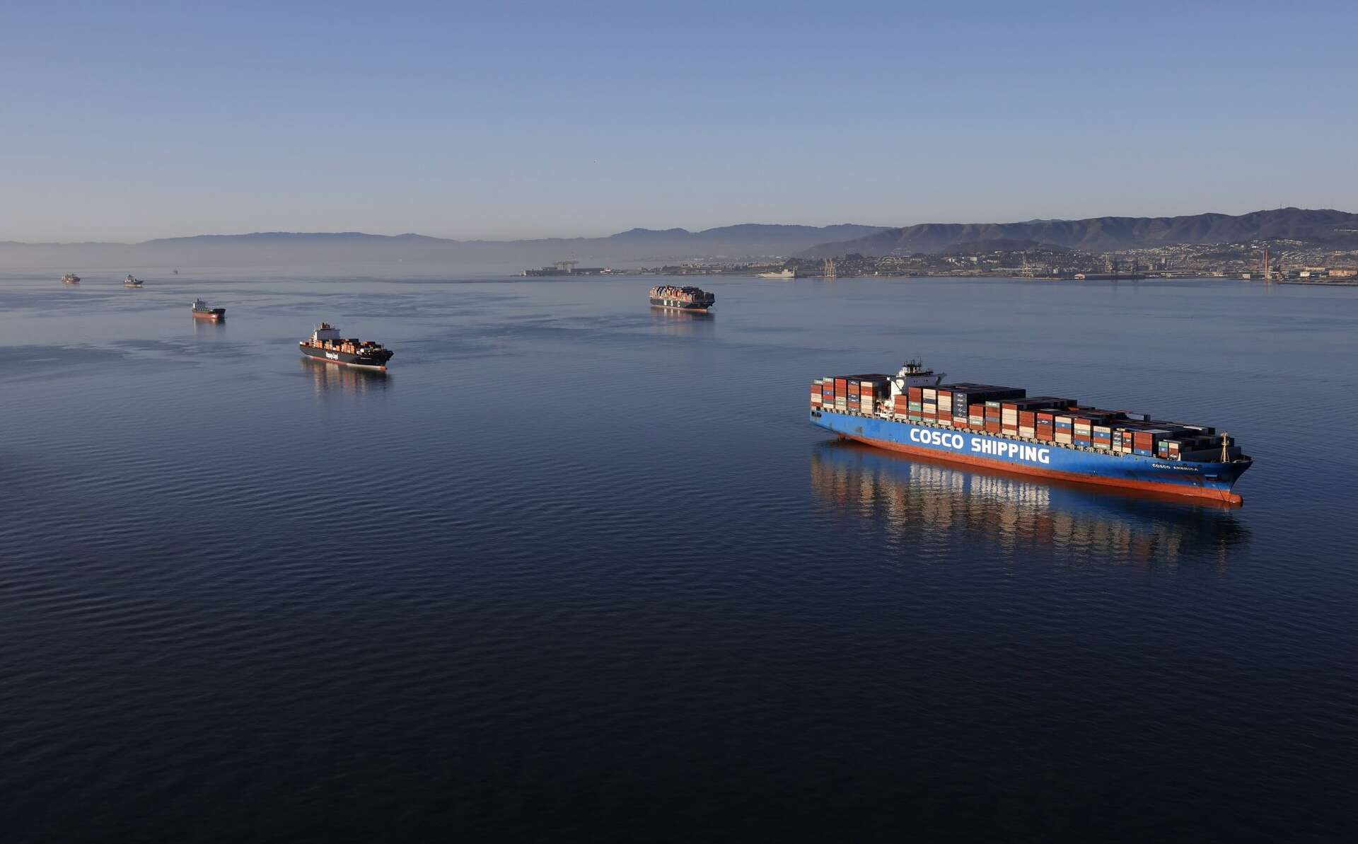 Here’s why you’re seeing so many container ships in San Francisco Bay