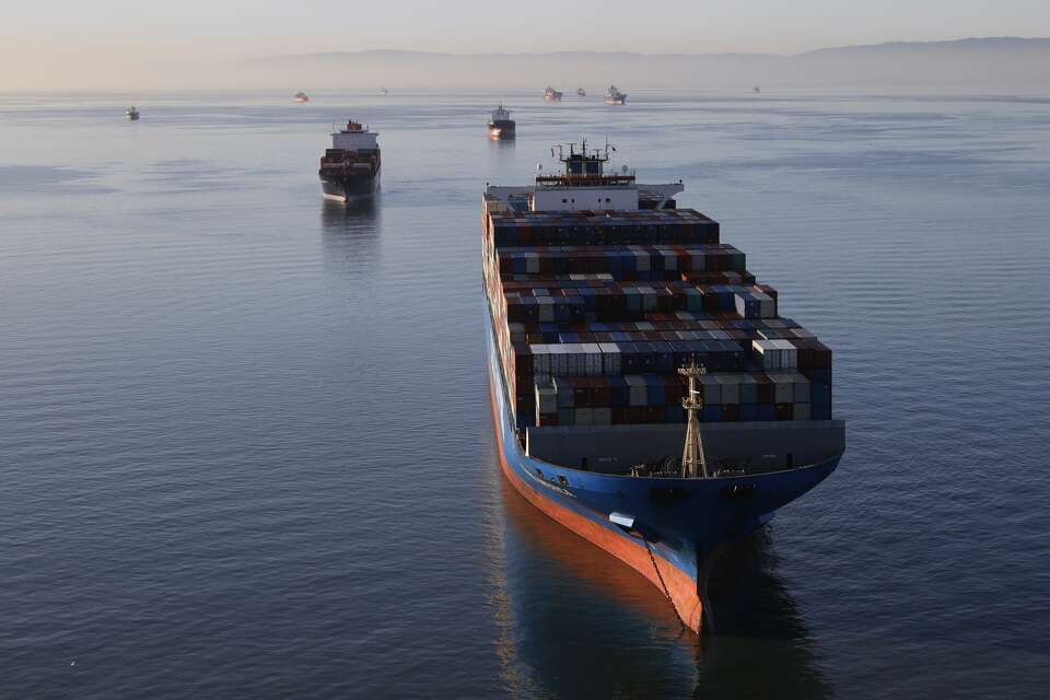 Here’s why you’re seeing so many container ships in San Francisco Bay