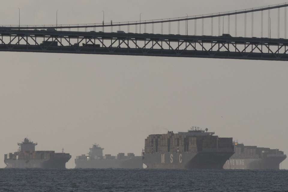 Here’s why you’re seeing so many container ships in San Francisco Bay
