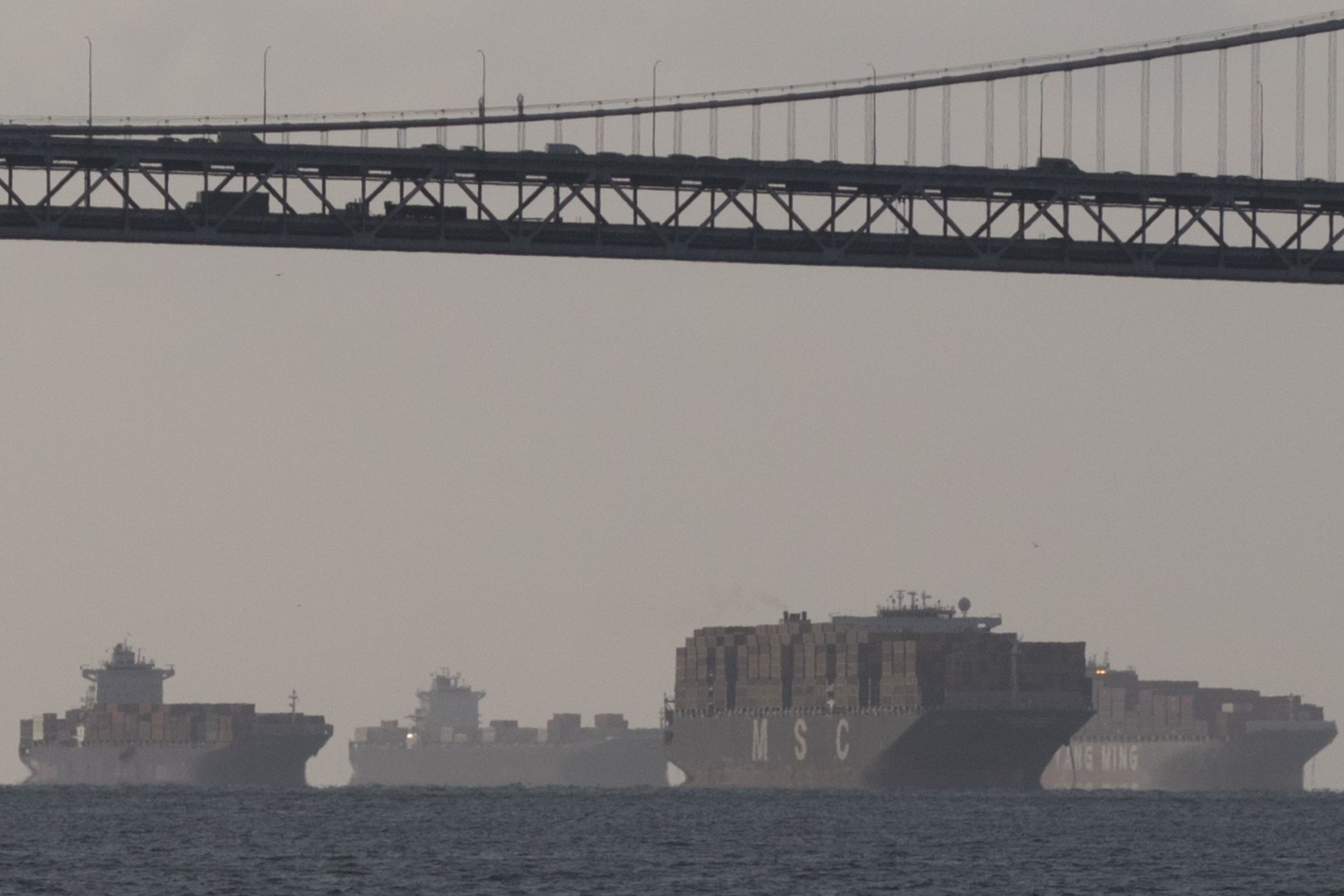 Here’s why you’re seeing so many container ships in San Francisco Bay