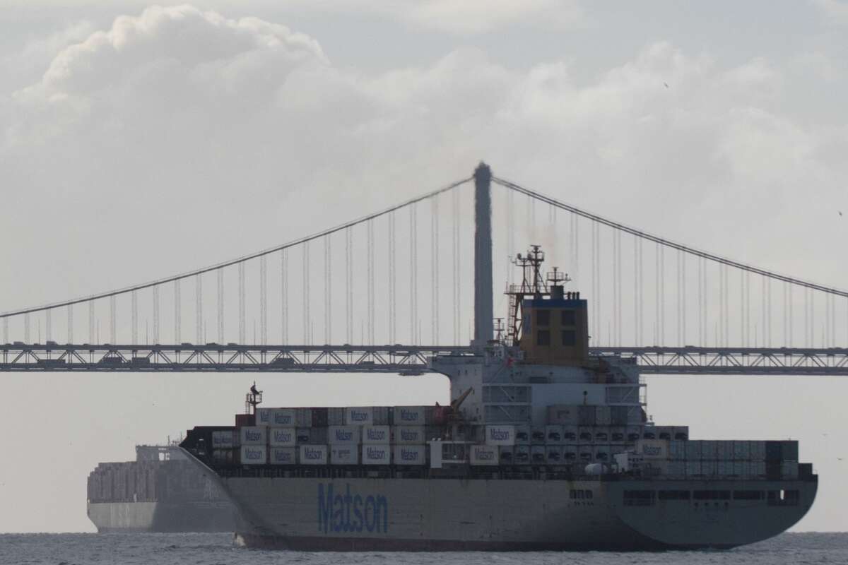 Here’s why you’re seeing so many container ships in San Francisco Bay