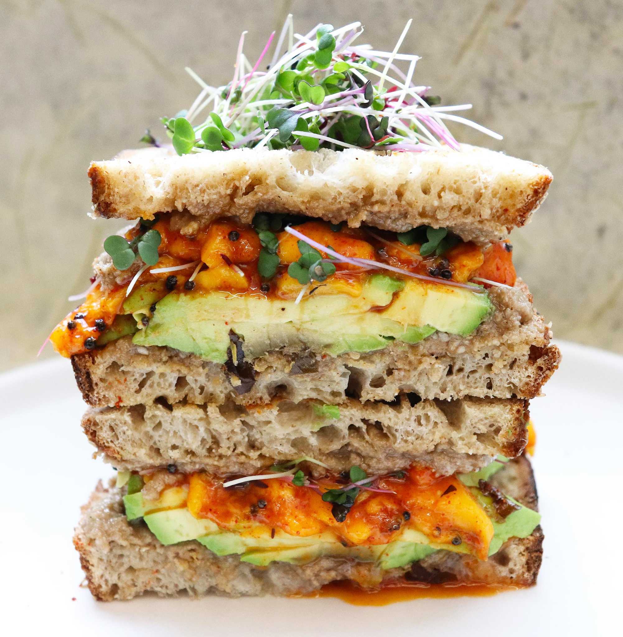 Mango and avocado make a perfect pair in this sandwich