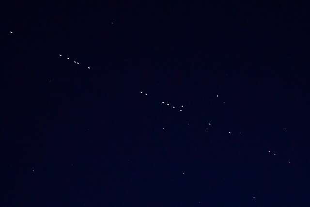 A 'line of stars' spotted in the San Antonio sky causes online frenzy