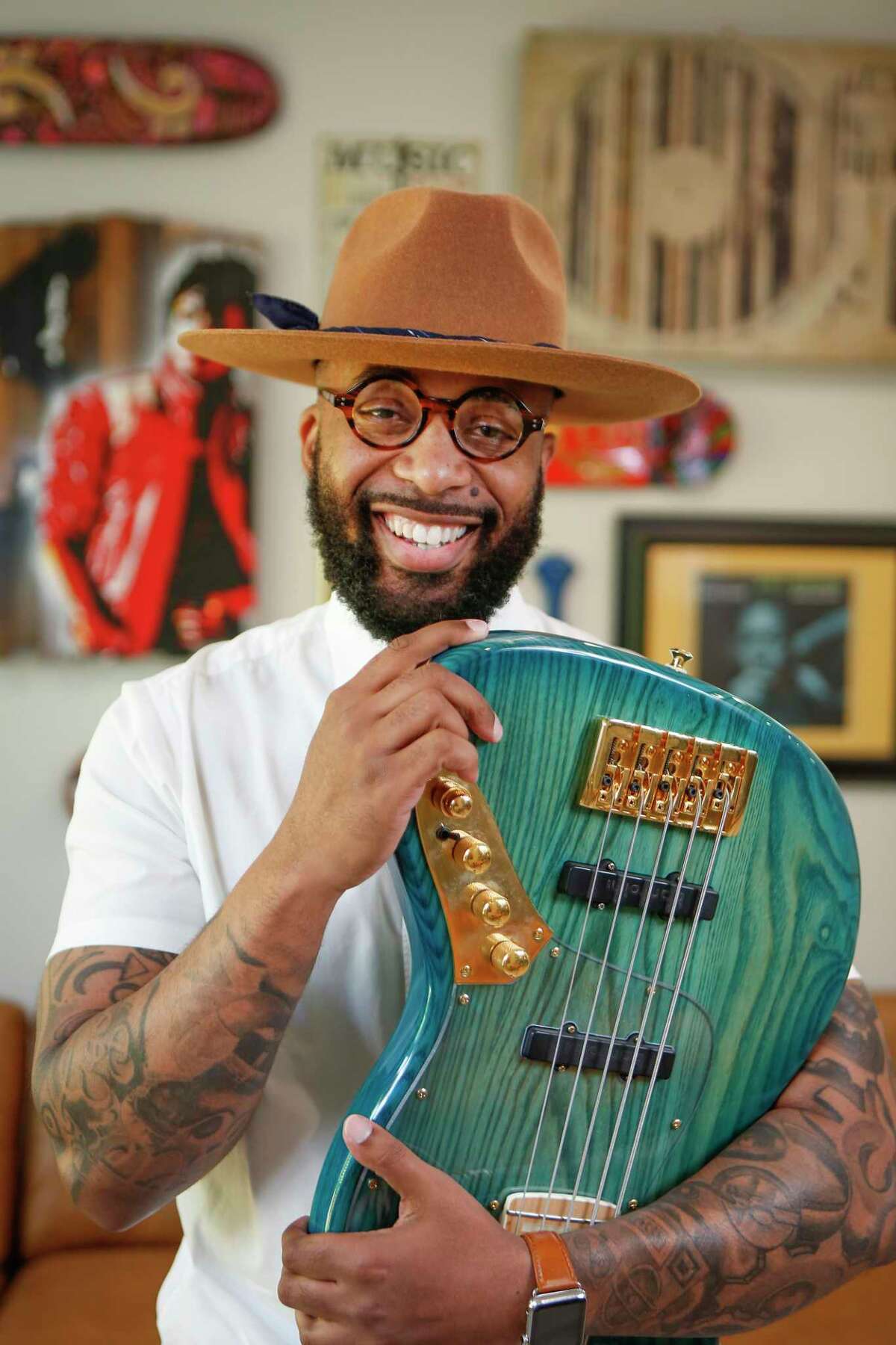 Sewing: Houston musician Ikechi Ojore used music as a panacea during ...