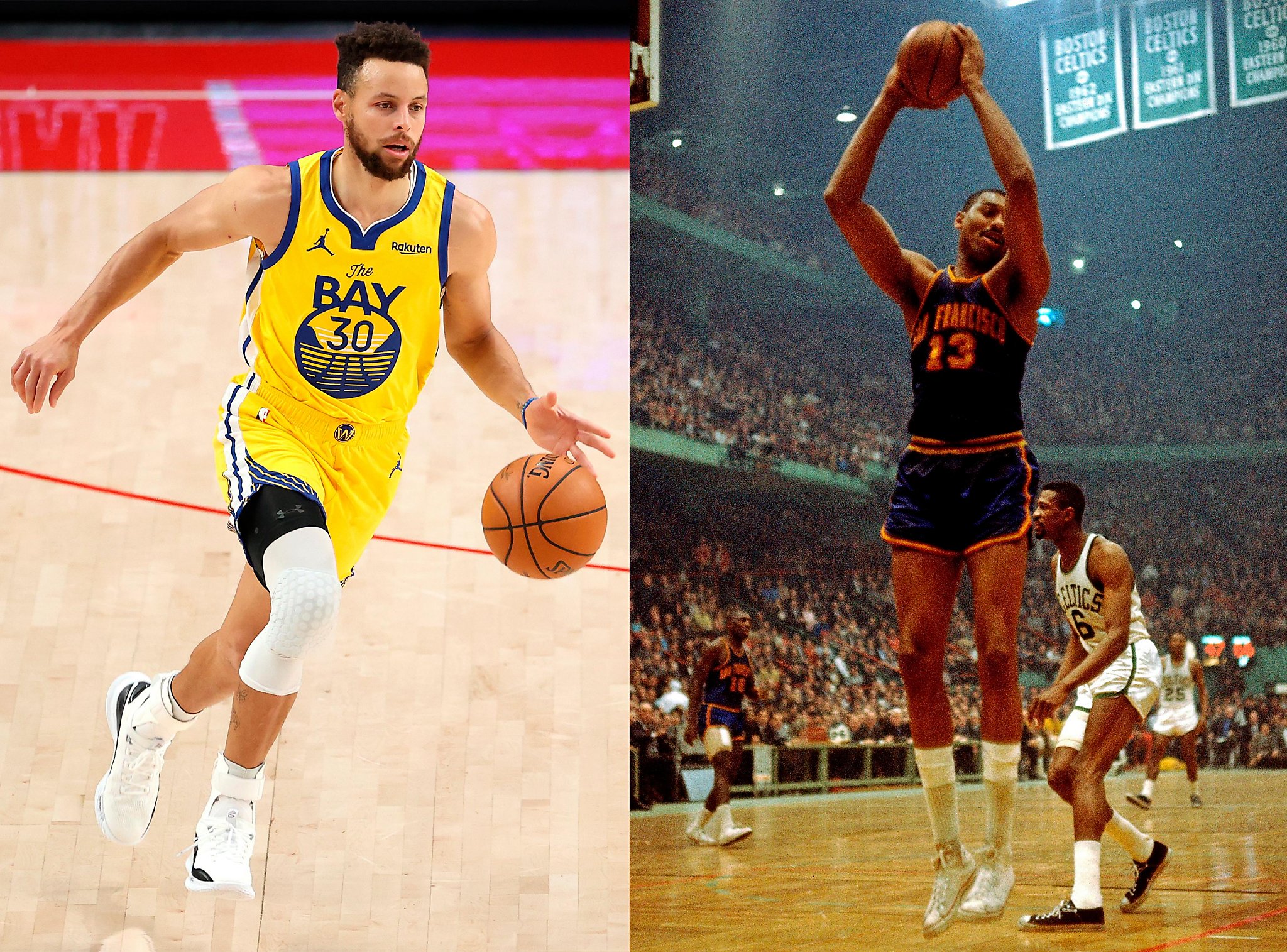 Steph Curry and Wilt Chamberlain: Polar opposites linked in Warriors ...