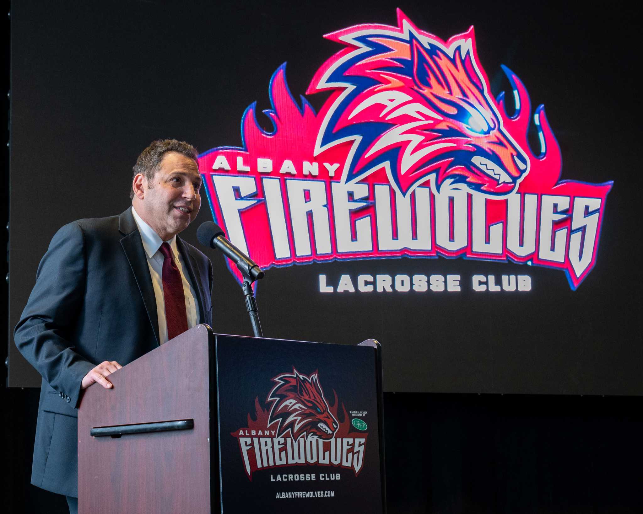 Albany lacrosse team unveils FireWolves name, logo