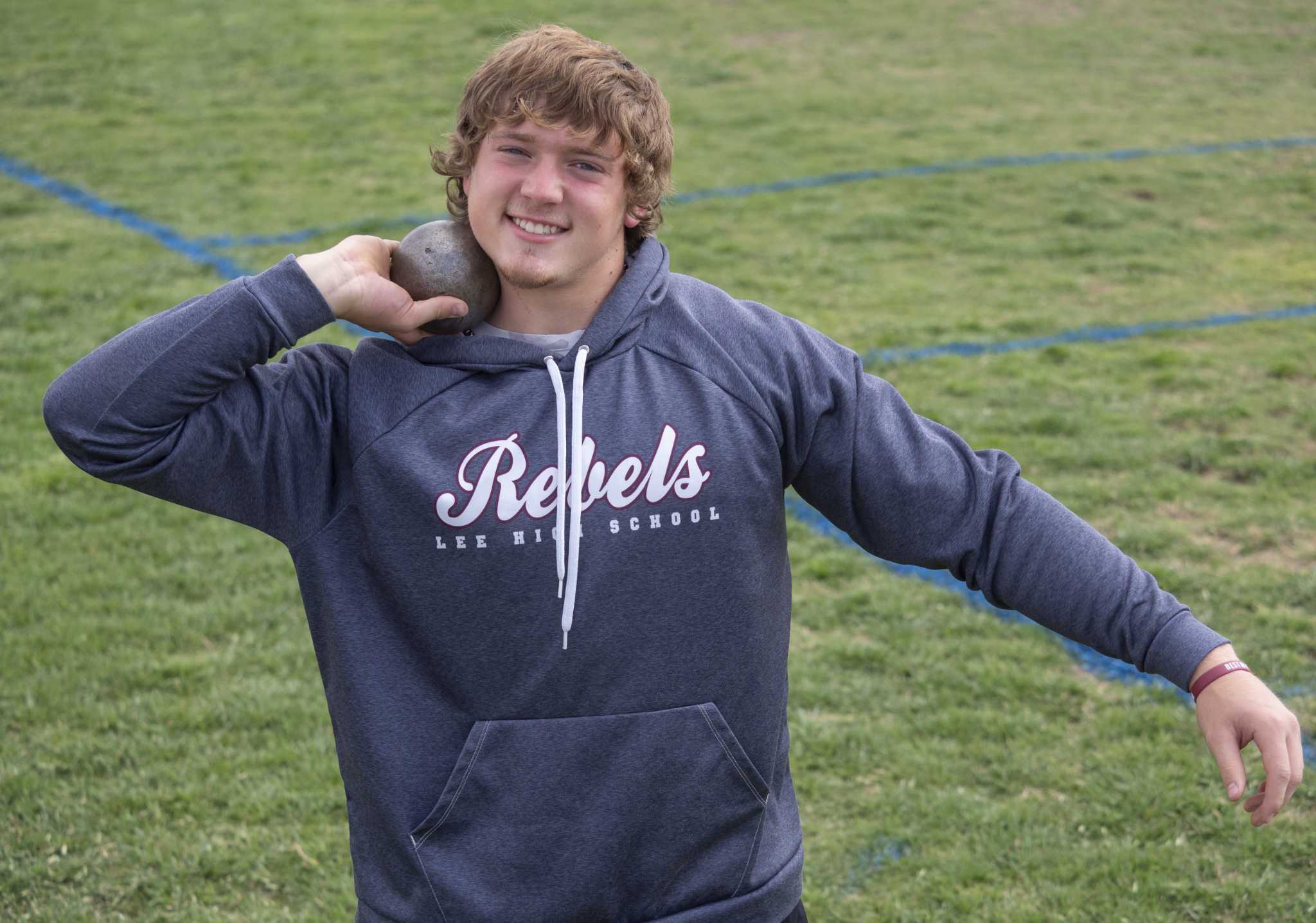 HS TRACK: Lee’s Whitehill an explosive shot put thrower