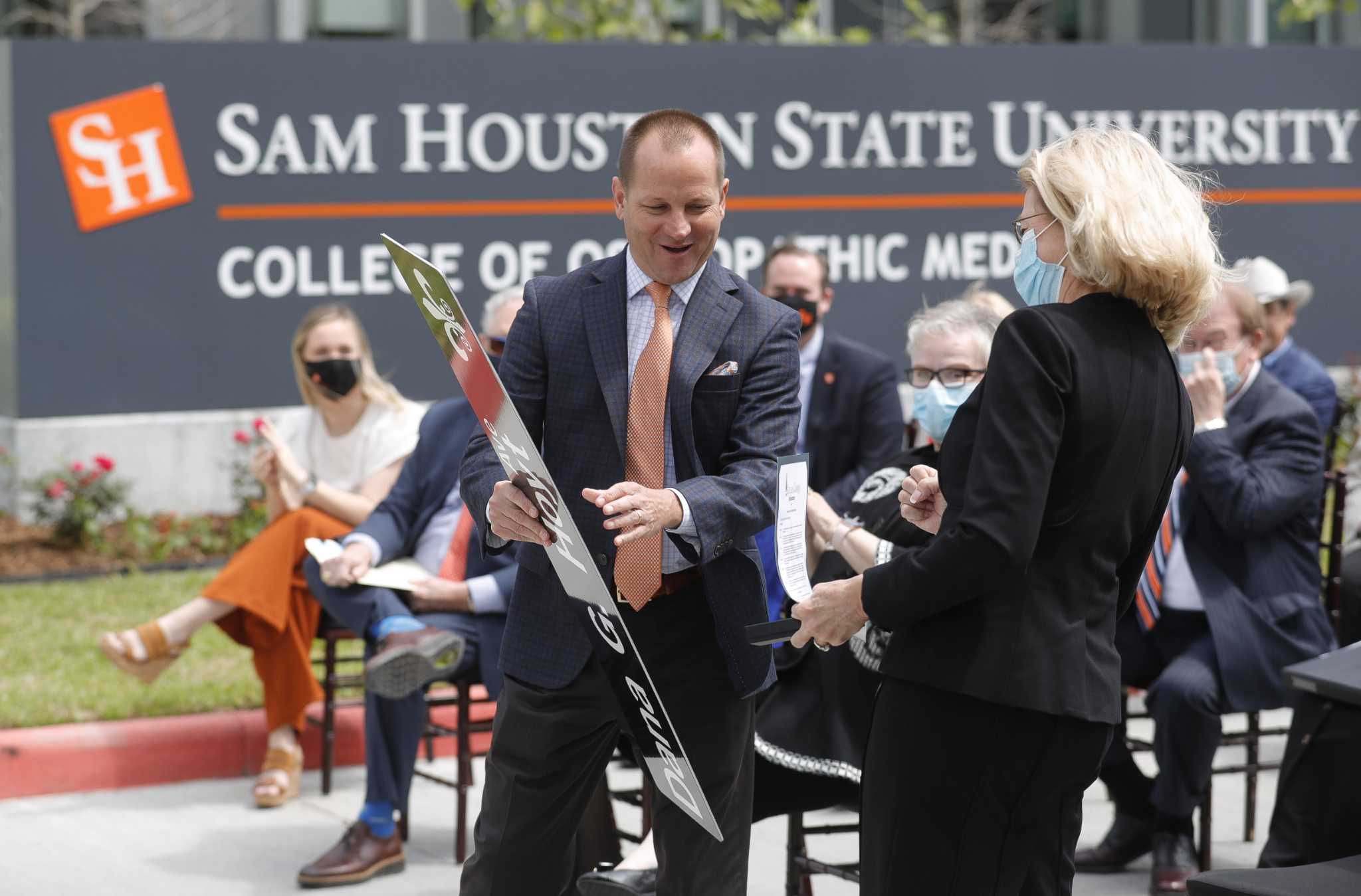 Conroe street dedicated for former Sam Houston State president