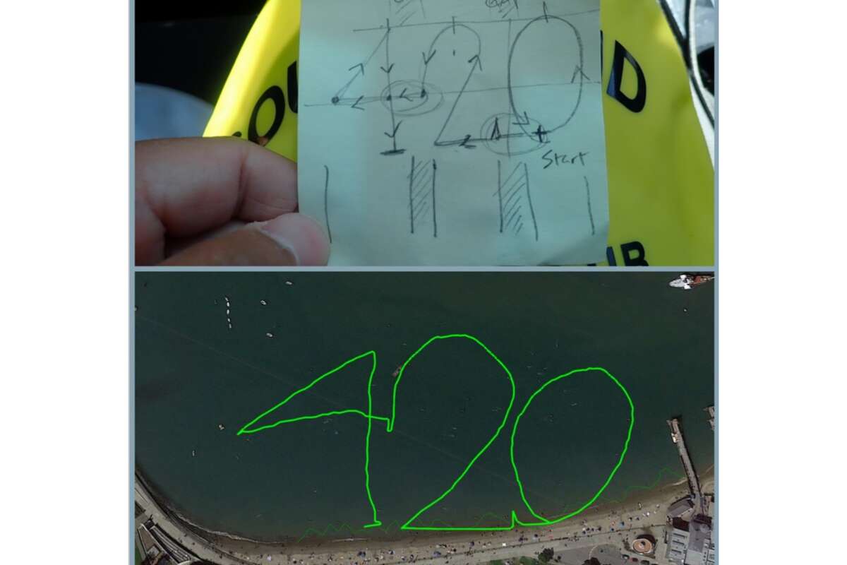 This SF resident uses the bay as his canvas. You just can’t see the art.