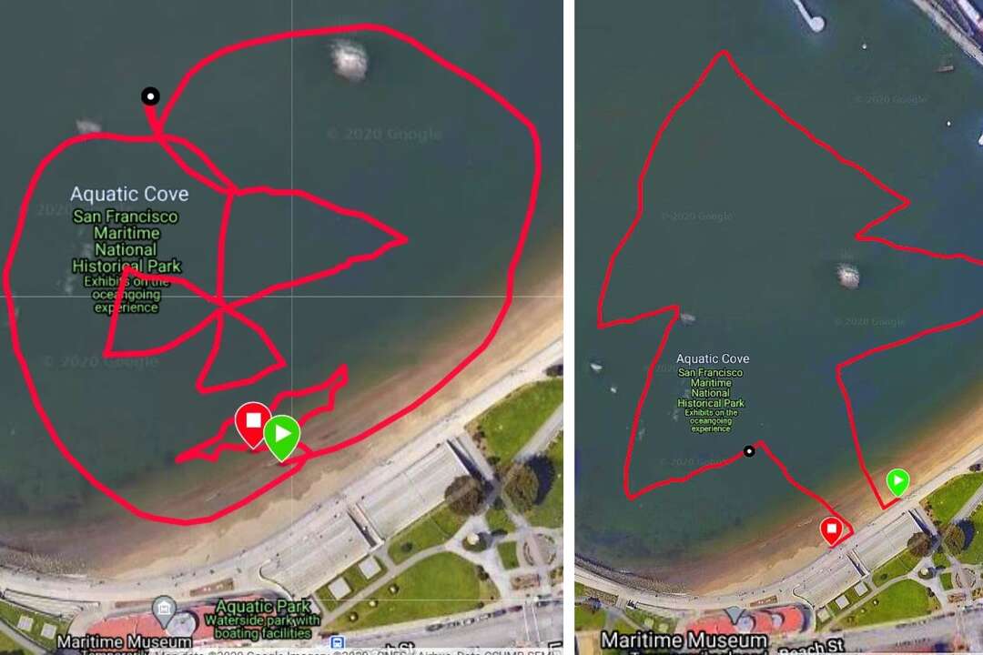 This SF resident uses the bay as his canvas. You just can’t see the art.